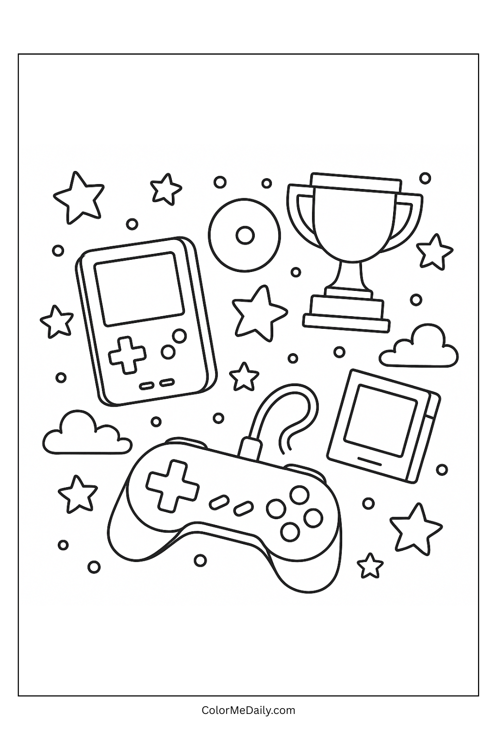 Gaming Coloring Pages - Color Me Daily